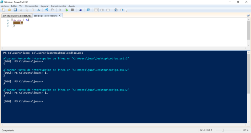 Depurar en PowerShell un script | Operating systems, scripting, PowerShell and security ...