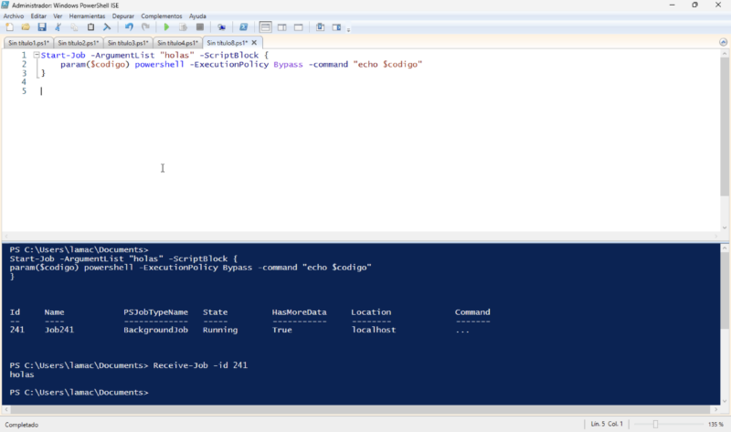 Iniciar Un Trabajo En Segundo Plano Start Job De Powershell Pasando Una Variable Como