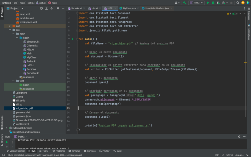Crear Un Pdf Con Kotlin Operating Systems Scripting Powershell And Security
