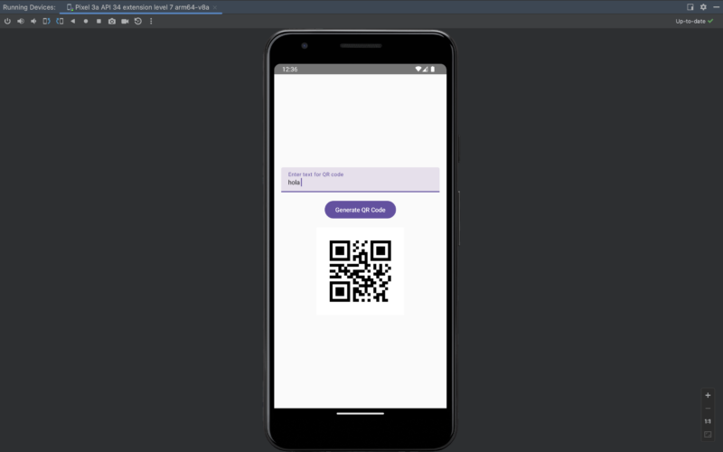 Crear una aplicación en Android Studio que crea un código QR ...