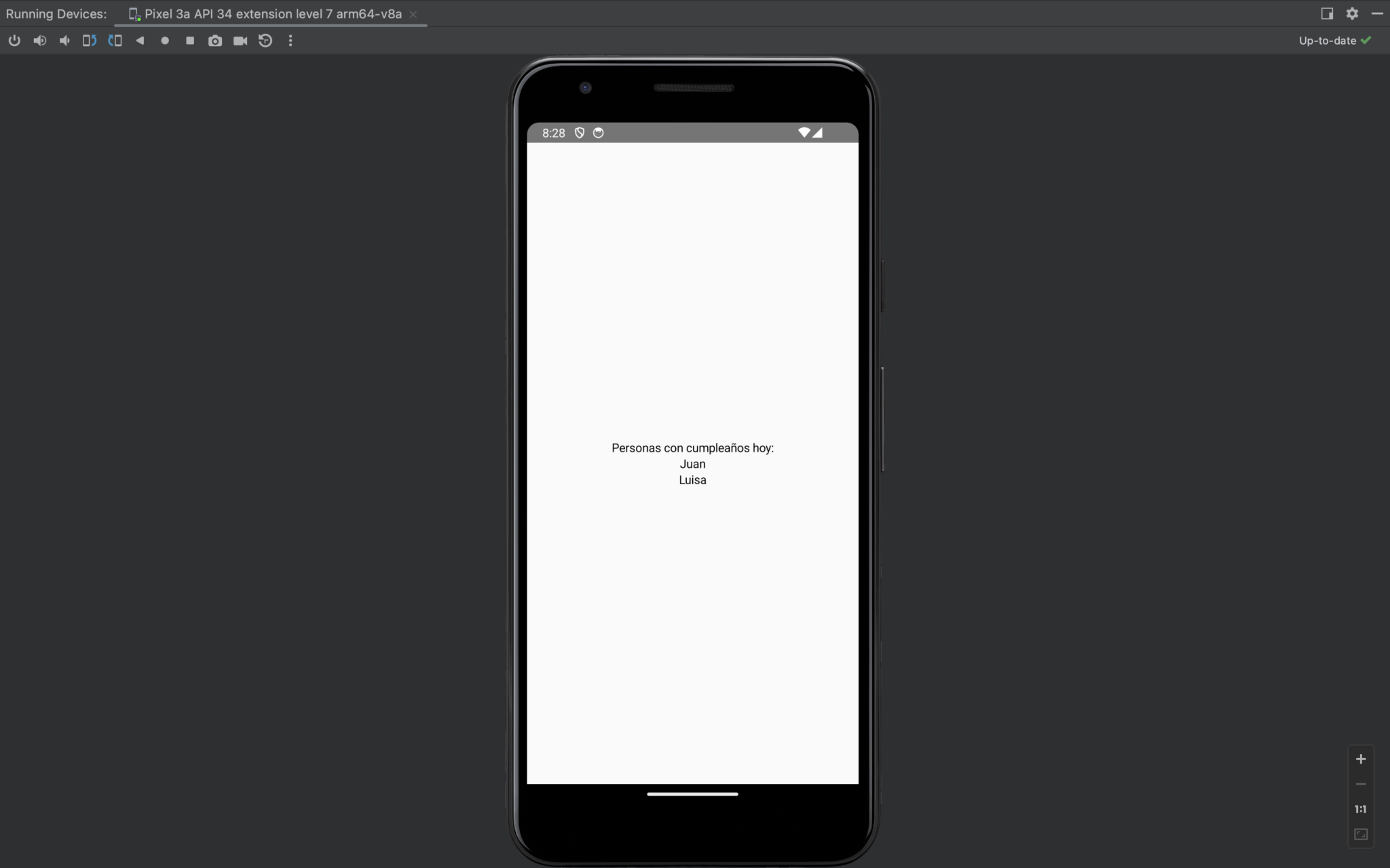 Crear una aplicación en Android Studio que lee un fichero JSON con fechas de cumpleaños e indica ...