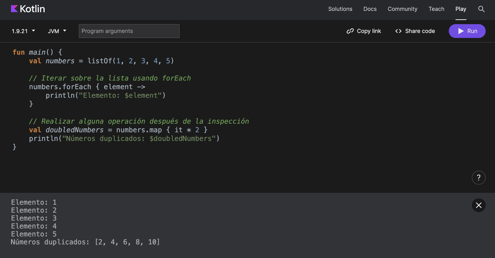 Iteración Y Operación Sobre Una Lista En Kotlin Operating Systems Scripting Powershell And