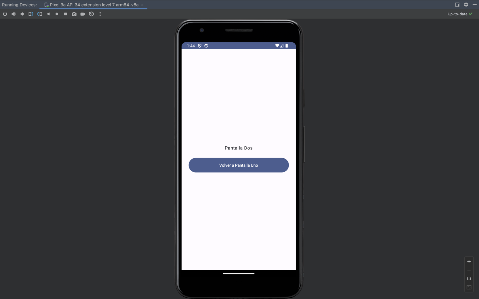 Navegar entre pantallas utilizando Jetpack Compose y la implementación de botones para realizar ...