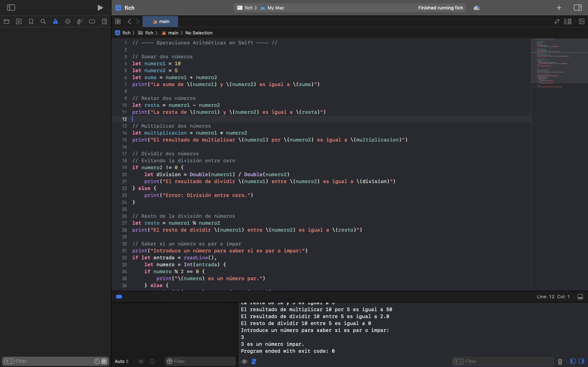 Operaciones aritméticas en Swift | Operating systems, scripting ...