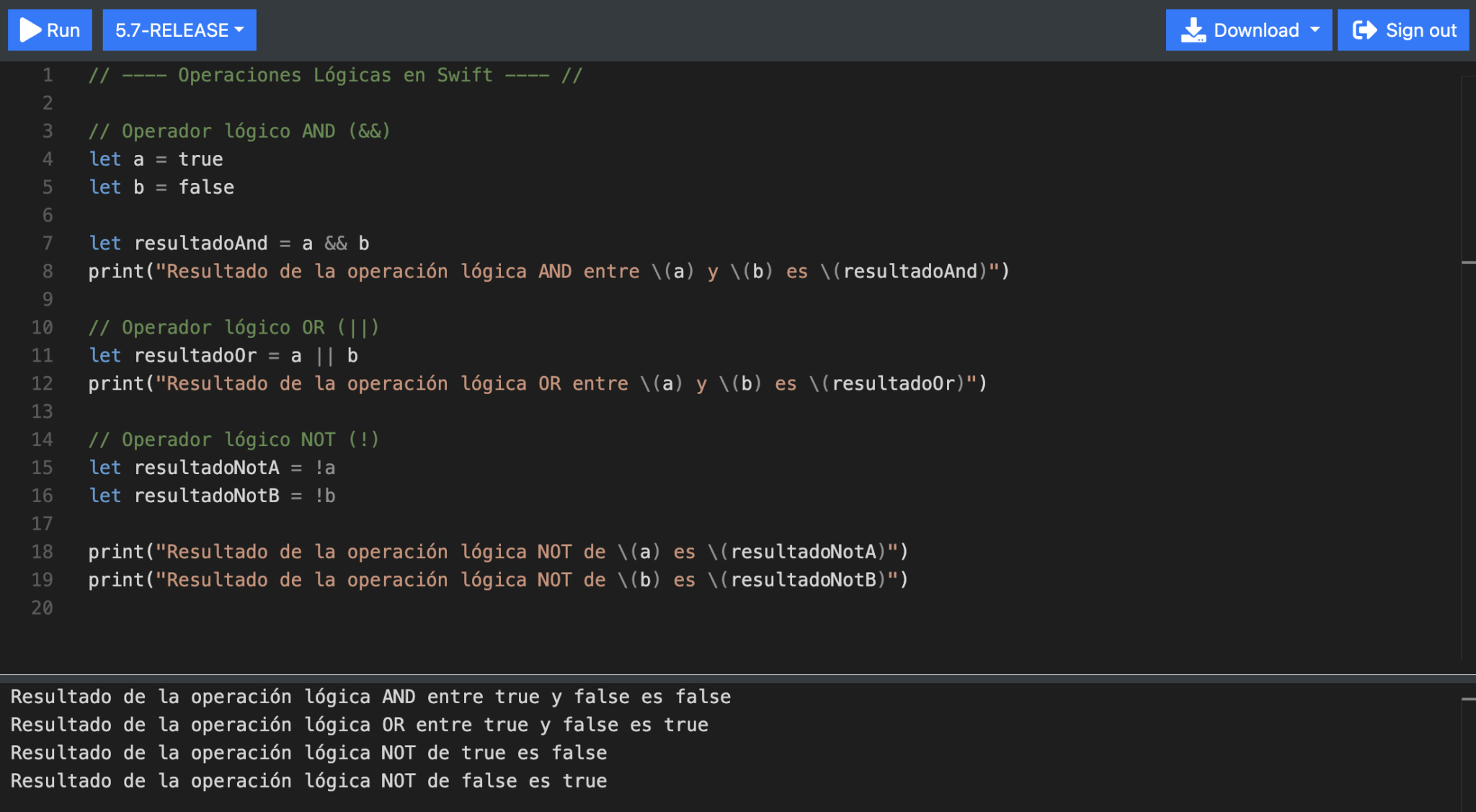 Operaciones Lógicas En Swift Operating Systems Scripting Powershell And Security