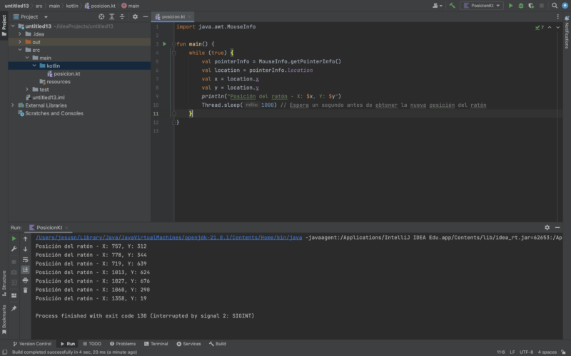 Utilizar la biblioteca AWT para obtener la posición del ratón en Kotlin | Operating systems ...