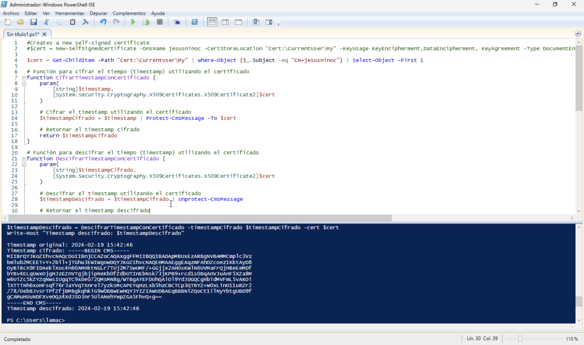 New-SelfSignedCertificate | Operating systems, scripting, PowerShell and security | jesusninoc.com