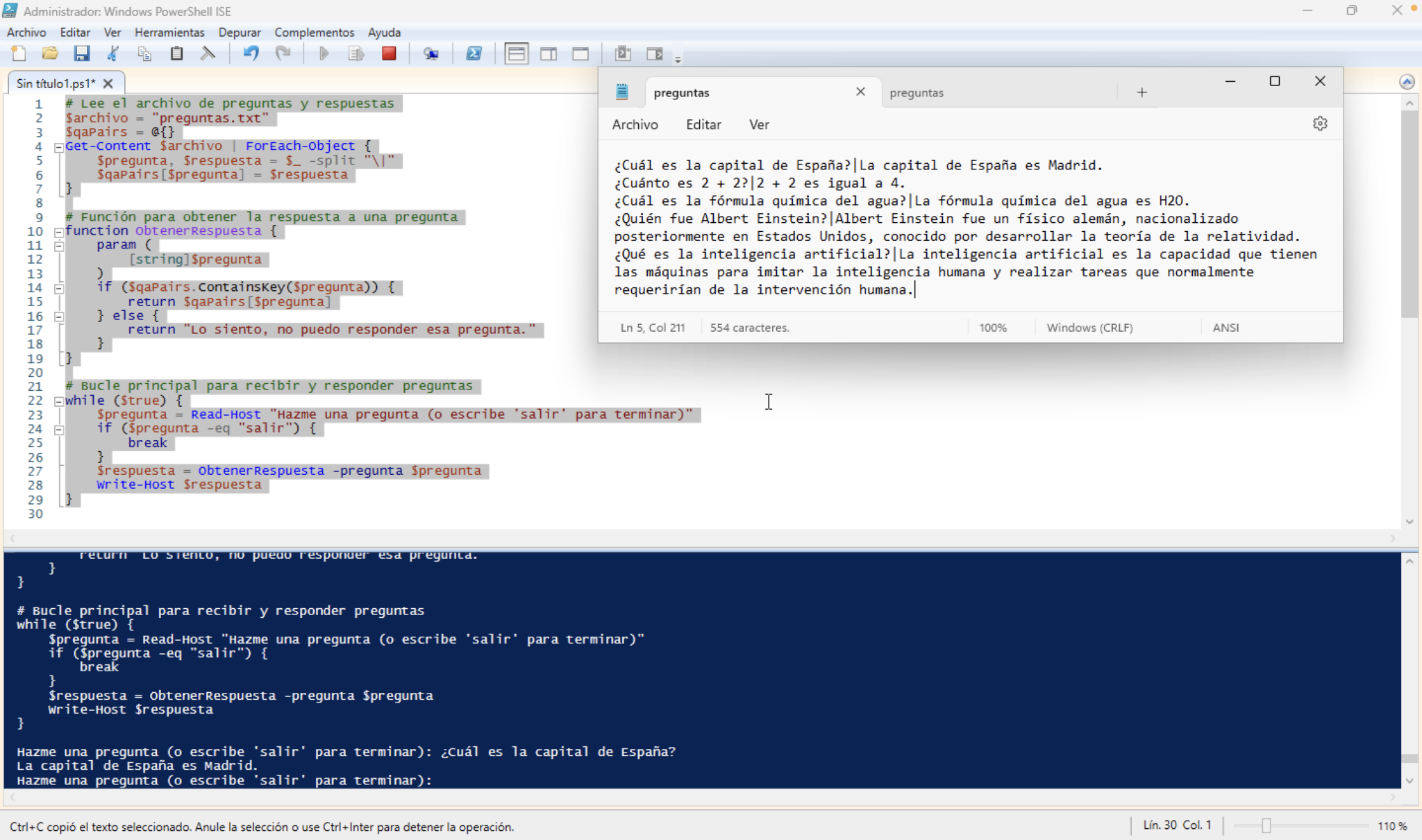 Script de preguntas y respuestas automáticas en PowerShell | Operating systems, scripting ...
