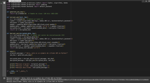 Cifrado simétrico AES (Advanced Encryption Standard) en Python | Operating systems, scripting ...