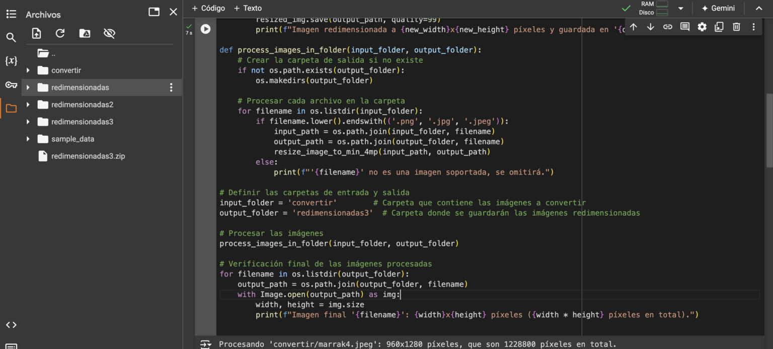 Script en Python para redimensionar varias imágenes (una carpeta) a un mínimo de 4 megapíxeles ...